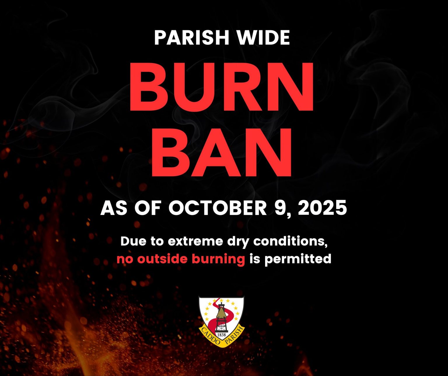 Parish Wide Burn Ban | Caddo Parish